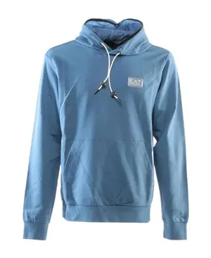EA7 Logo Hooded Sweater - Blue