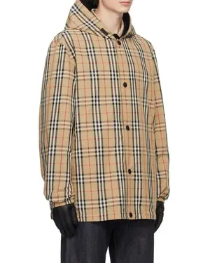 Burberry Checked Hooded Reversible Jacket