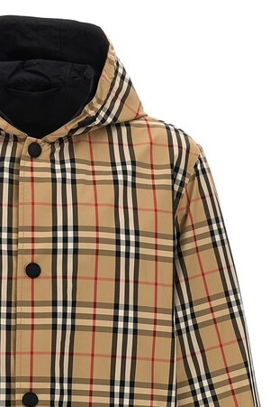 Burberry Checked Hooded Reversible Jacket