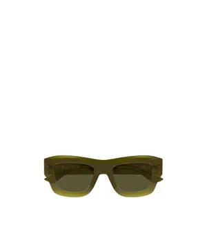 Bottega Veneta Ultrathin Squared Sunglasses - Green