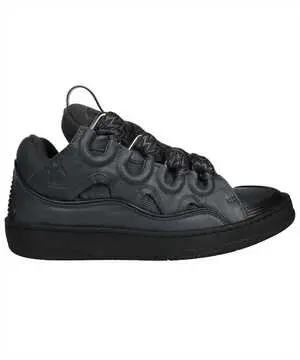 LANVIN Curb Lace-up Sneakers - Black