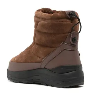 Suicoke Round Toe Boots With Logo Detailing And Thick Sole