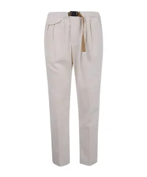 WHITE SAND Pleated Corduroy Trousers - Gray