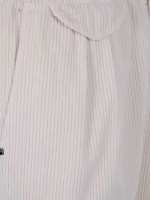 WHITE SAND Pleated Corduroy Trousers - Gray