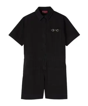 Gucci Horsebit Denim Jumpsuit - Black