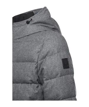 FAY Hooded Down Jacket With Double Zip Closure - Black