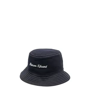 Maison Kitsuné Logo Fisherman's Hat - Black
