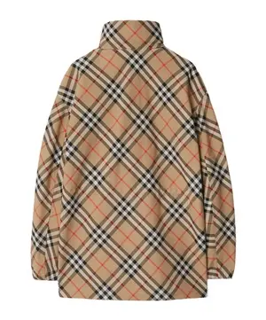 Burberry Checked Hooded Jacket With Equestrian Knight Decal