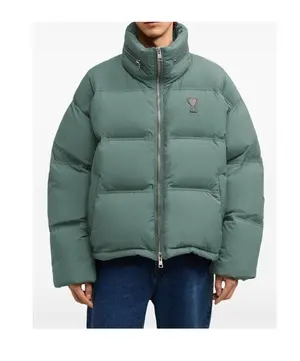 AMI Paris De Coeur Down Puffer Jacket With Invisible Hood