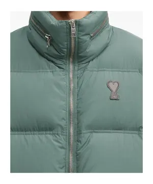 AMI Paris De Coeur Down Puffer Jacket With Invisible Hood