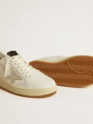 GOLDEN GOOSE Ballstar Lace-up Sneakers - White