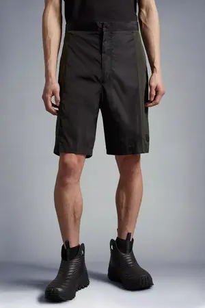 Moncler Nylon Shorts With Laser Cut Detailing