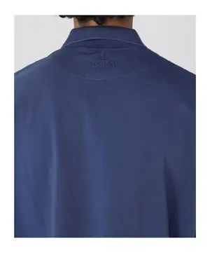 Barena Venezia Buttoned Logo Embroidered Polo Shirt - Blue