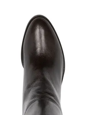 P.a.r.o.s.h Knee-high Pull-on Boots With Square Heel - Black