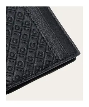 FERRAGAMO Monogram Credit Card Holder - Black