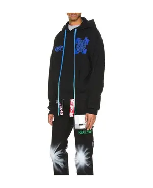 Off-White Logo Printed Hooded Sweater