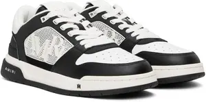 Amiri Logo Embossed Lace-up Sneakers - Black