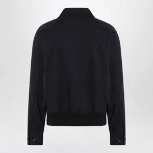 Burberry Long Sleeve Zip-up Shirt Jacket - Navy Blue