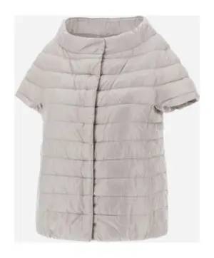 Herno Quilted Short-sleeved Down Jacket - Gray
