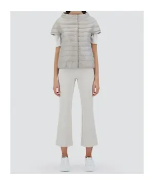 Herno Quilted Short-sleeved Down Jacket - Gray