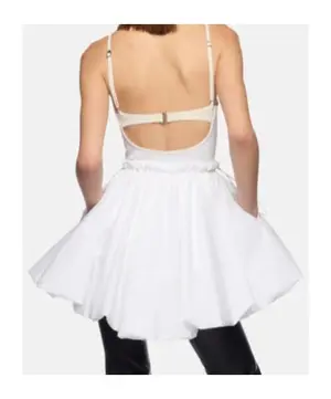 Attico Spaghetti Strap Mini Dress With Back Cutout