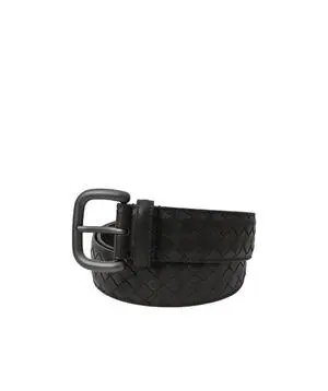 Bottega Veneta Woven Leather Belt - Black