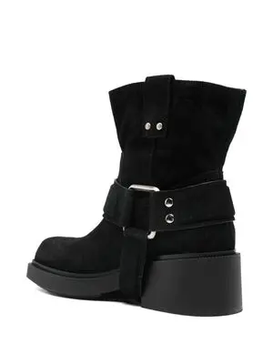 VIC MATIE Harness Ankle Boots - Black