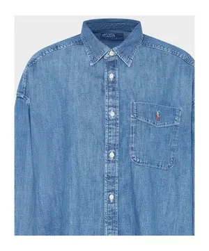 Polo Ralph Lauren Oversize Long Denim Shirt - Blue