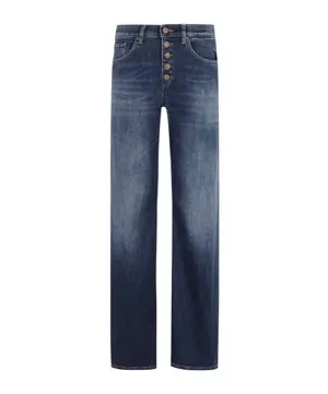 DONDUP Wide-leg Button-fly Jeans - Blue