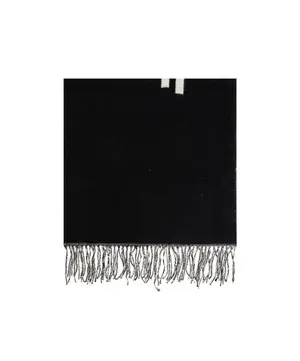 Marc Jacobs Logo Jacquard Fringed-edge Scarf - Black