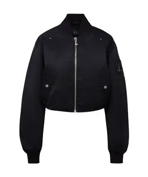 Moose Knuckles Zipped Cropped Bomber Jacket
