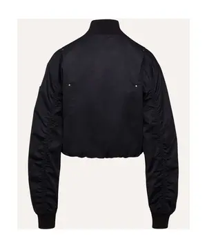 Moose Knuckles Zipped Cropped Bomber Jacket