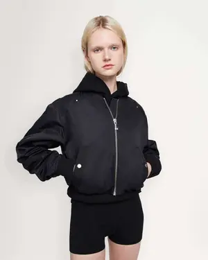 Moose Knuckles Zipped Cropped Bomber Jacket