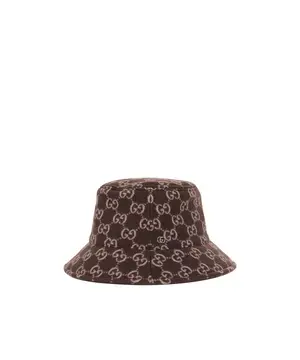 Gucci Monogrammed Bucket Hat - Brown