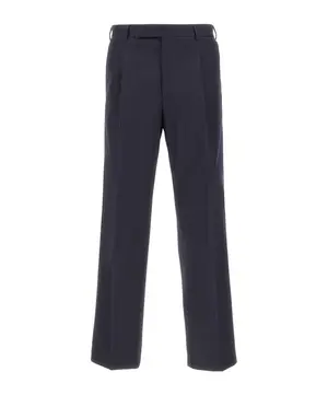 PT TORINO Quindici Wool Tailored Trousers - Blue