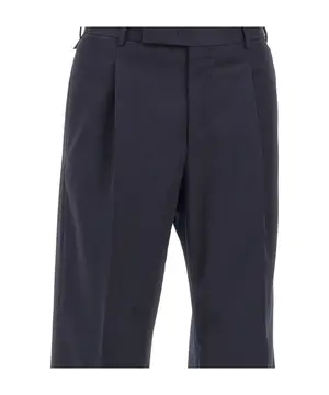 PT TORINO Quindici Wool Tailored Trousers - Blue