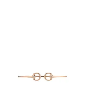 Gucci Horsebit Diamond Bangle Bracelet In 18k Gold