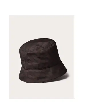Valentino Garavani Iconograph Canvas Bucket Hat - Black