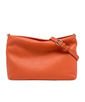 GIANNI CHIARINI Zippered Shoulder Bag With Detachable Chain - Corallo