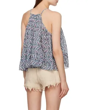 Isabel Marant Étoile Flared Floral Sleeveless Blouse