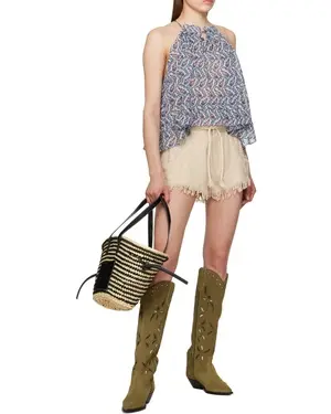 Isabel Marant Étoile Flared Floral Sleeveless Blouse