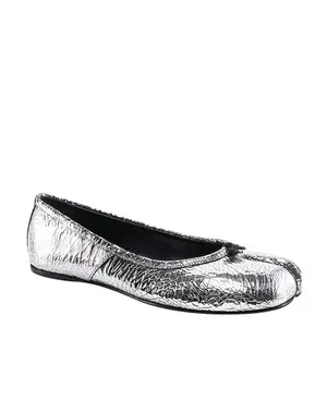 MAISON MARGIELA Tabi Split-toe Ballet Flats - Silver