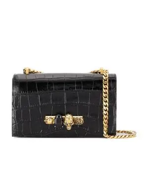 Alexander McQueen Jewelled Satchel - Black