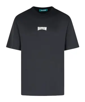 BARROW Bear Printed Crewneck T-shirt - Black