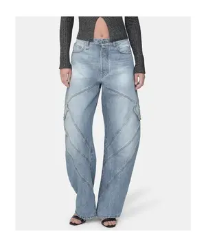 Amiri Panelled Wide-leg Jeans
