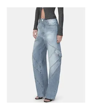 Amiri Panelled Wide-leg Jeans