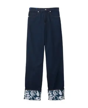 Burberry Straight-leg Jeans With Floral Cuffs
