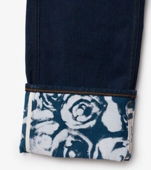 Burberry Straight-leg Jeans With Floral Cuffs