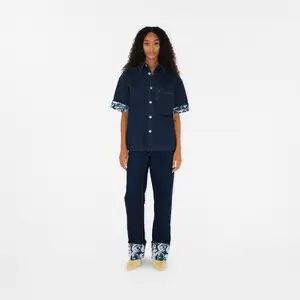 Burberry Straight-leg Jeans With Floral Cuffs