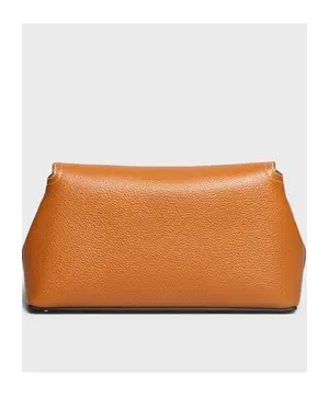 TOTEME Logo Plaque Foldover Top Crossbody Bag - Orange